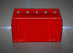 Code 3 MX7000 Lightbar - Lower Red Filter 5 Hole P/N: 255X
