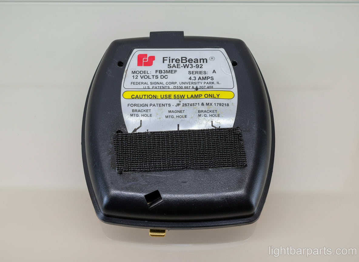 Federal Signal FireBeam Model: FB3MEF - 12V - Fast Speed with Amber Do