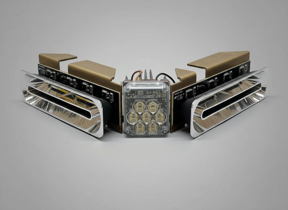 CODE 3 RX2700 - Corner PriZm LED Module - 12 Diodes - Blue with LED Al