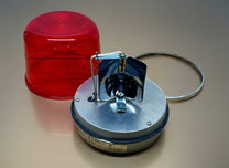 EDWARDS SIGNALING Rotating Warning Light: Red, 100W Halogen, 120V AC,