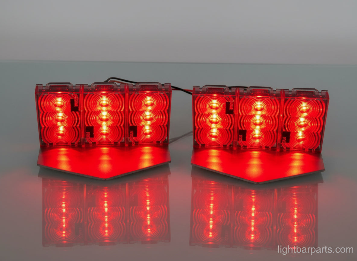 Federal Signal Vista Lightbar - Clip On RED LED Lower 4 Lamp