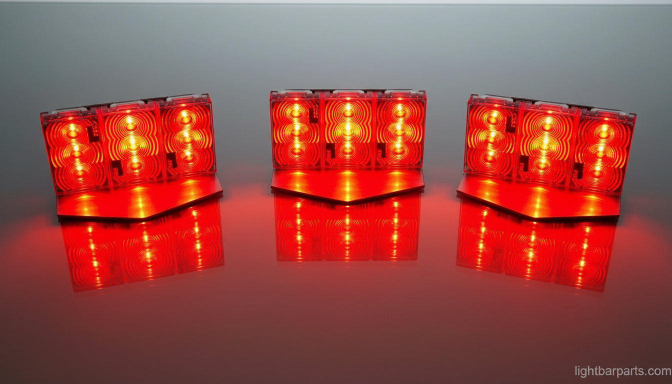 Federal Signal Vista Lightbar - Clip On RED LED Lower 4 Lamp