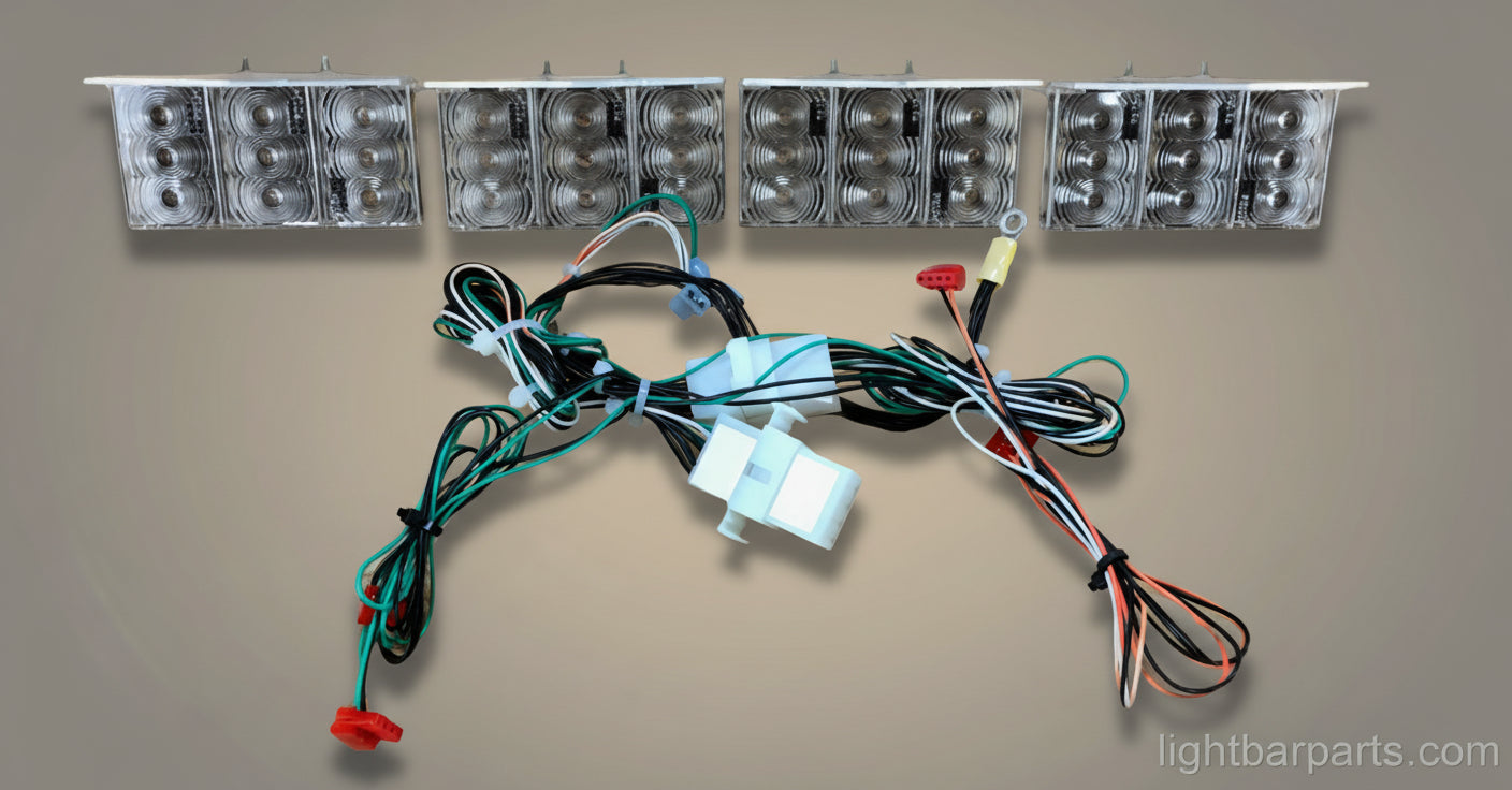 Federal Signal Vista Lightbar - Clip On RED LED Lower 4 Lamp
